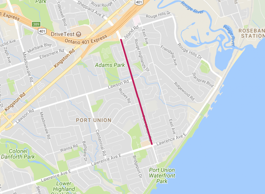 Port Union Road Improvements – City of Toronto
