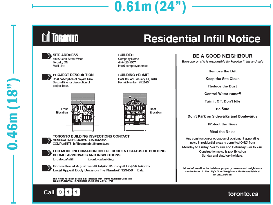 Residential Infill Public Notice – City of Toronto
