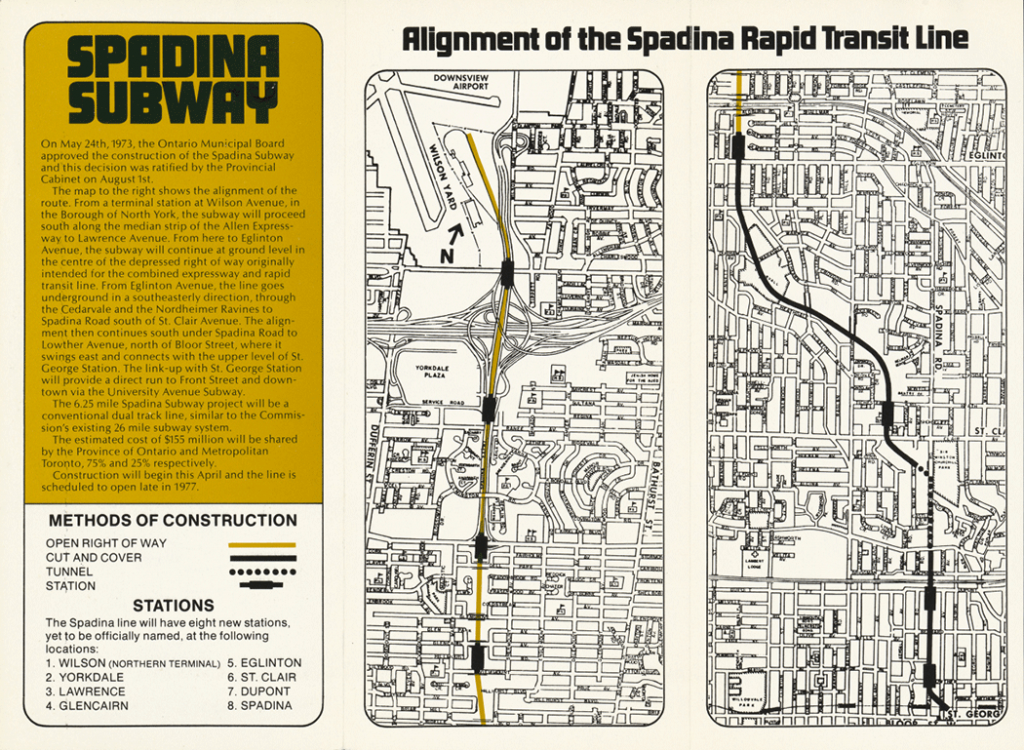 Spadina Subway – City of Toronto