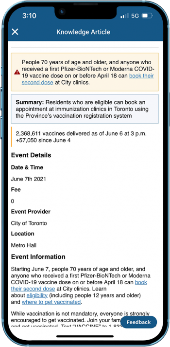 311 Toronto Mobile App – City of Toronto