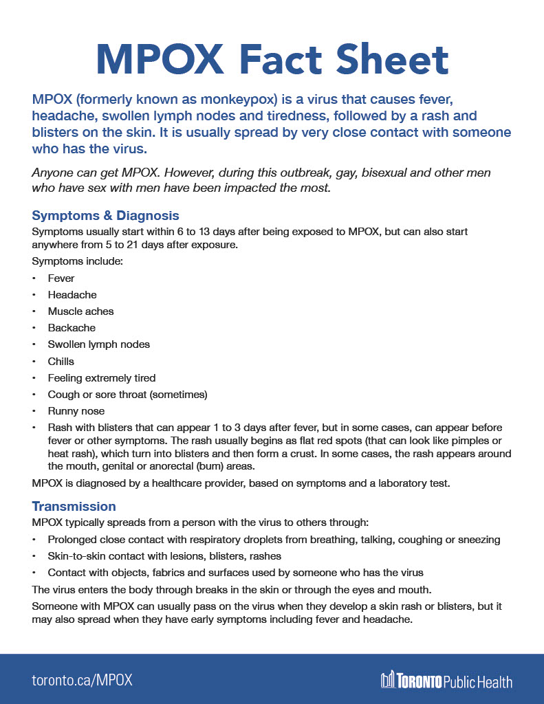 MPOX – City of Toronto