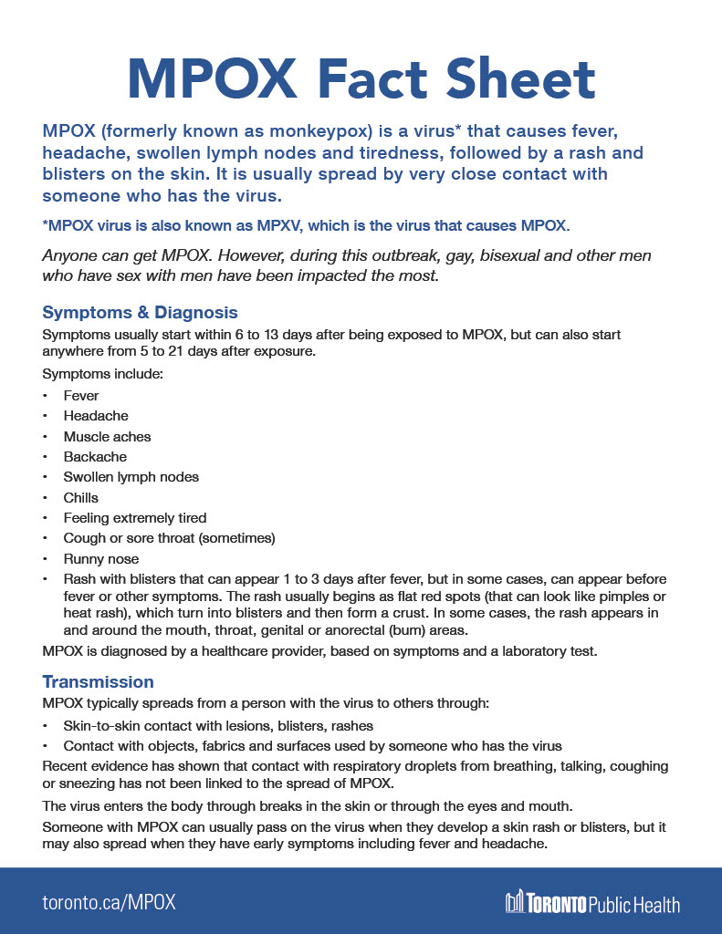 MPOX – City of Toronto