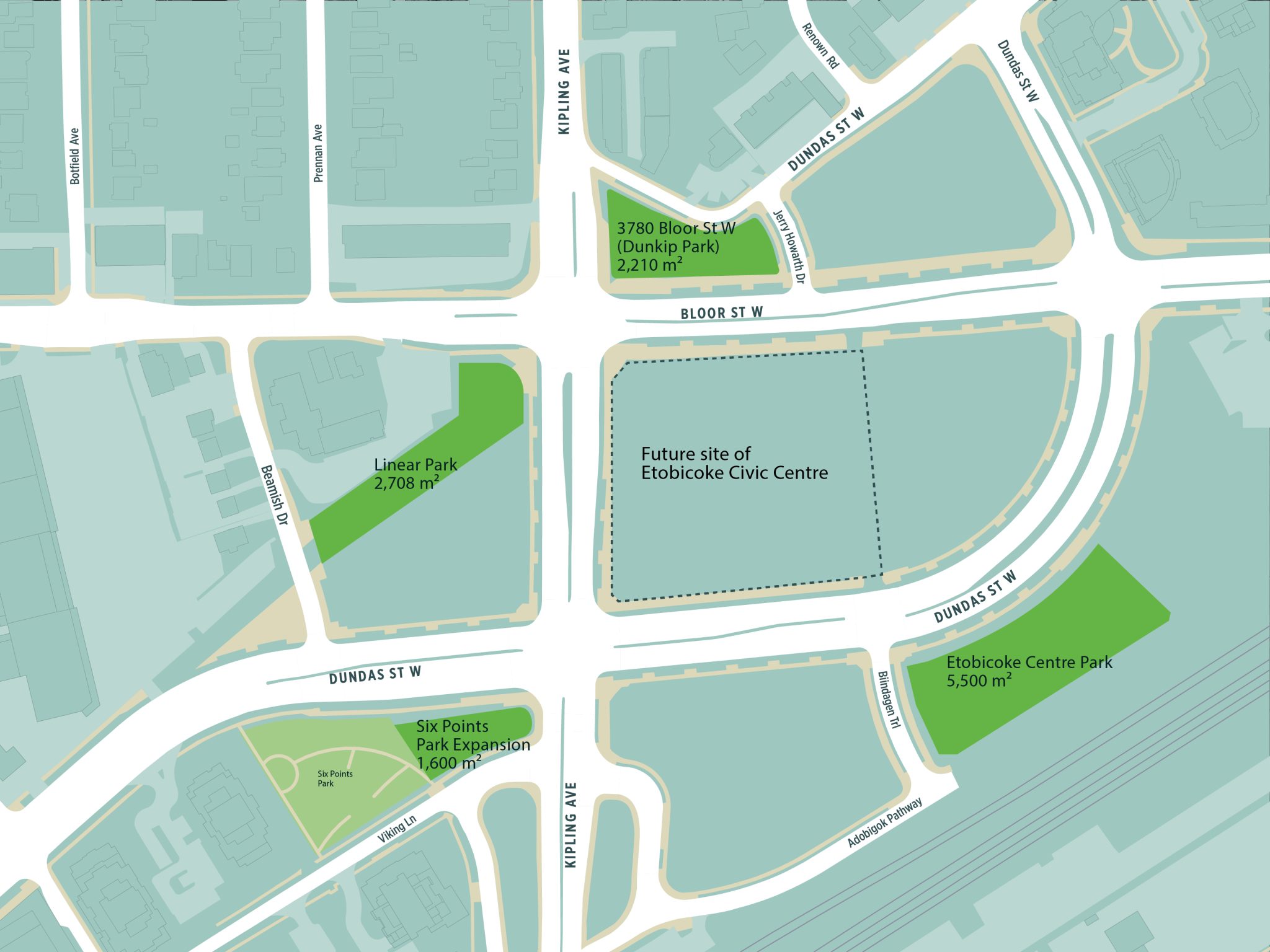 New Parks in the Six Points Neighbourhood – City of Toronto