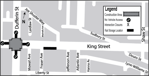 King Street West Construction – Dufferin Street to Shaw Street – City ...