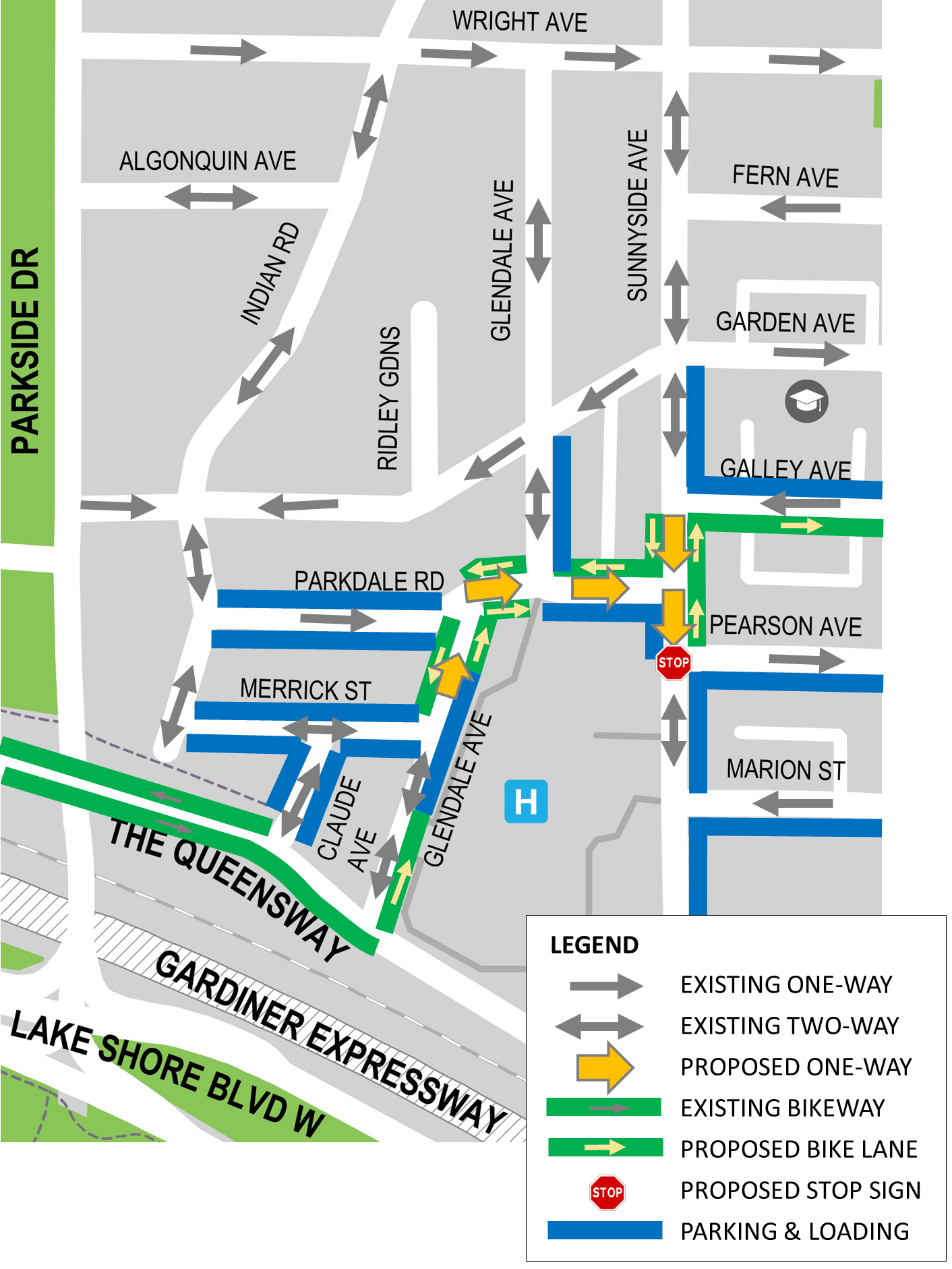 West Parkdale Cycling Connections – City of Toronto