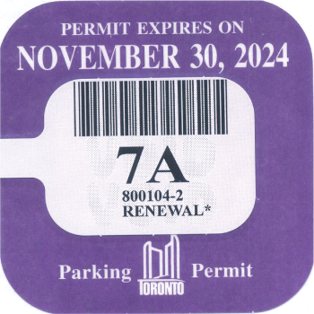 Residential On-Street Parking – City of Toronto