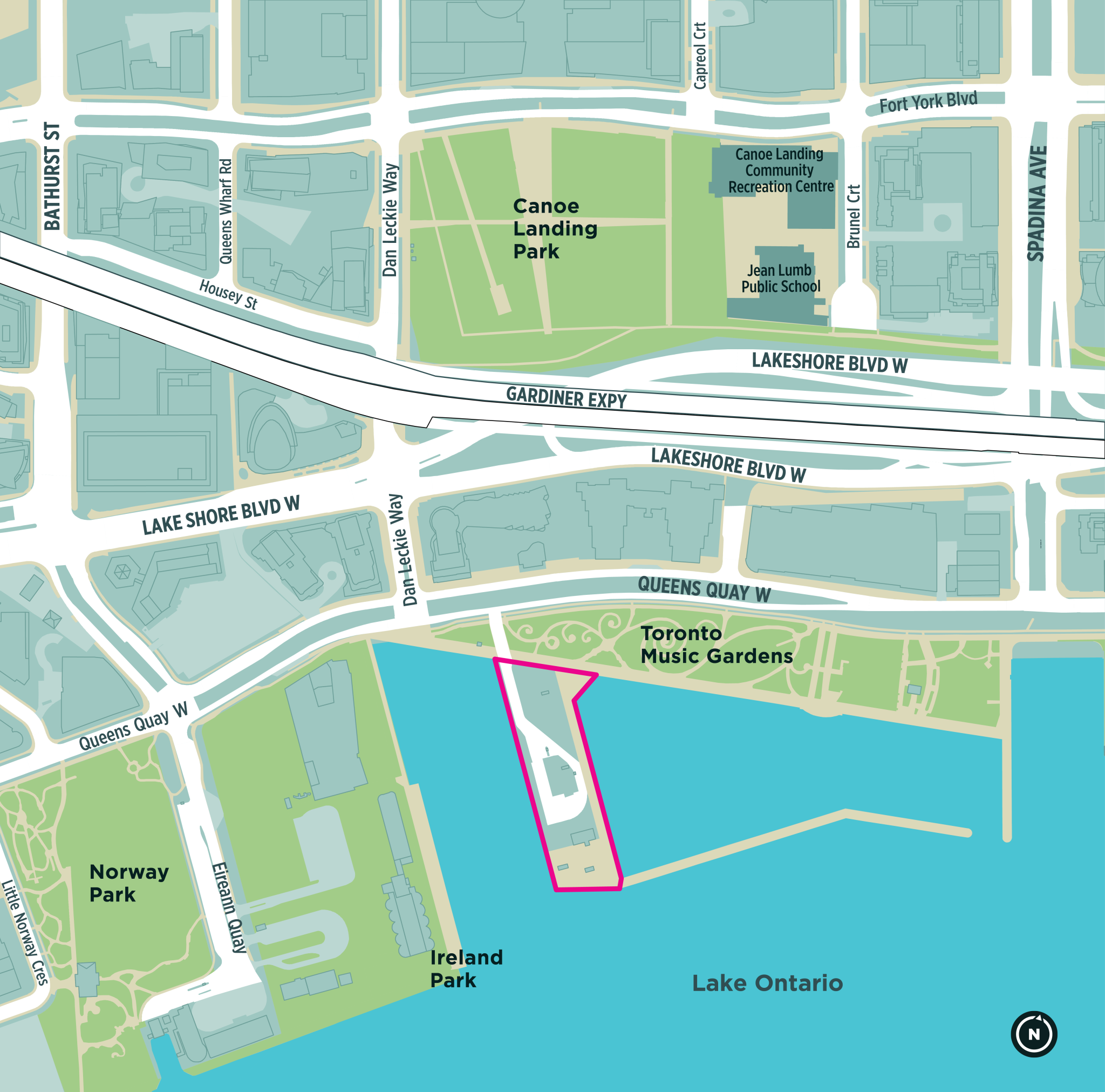 New Park at Spadina Pier – City of Toronto