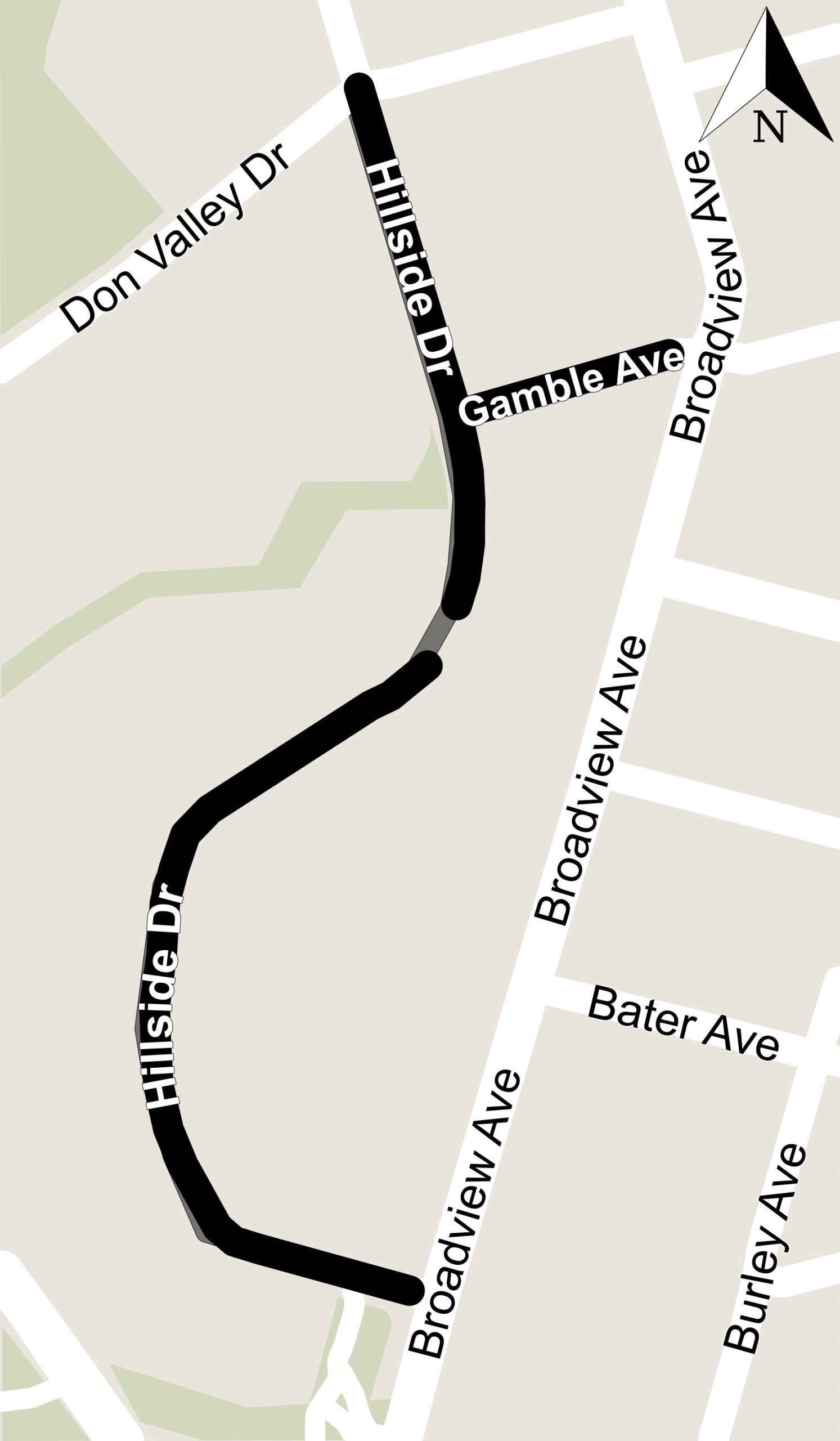Hillside Drive – Green Street Project – City of Toronto